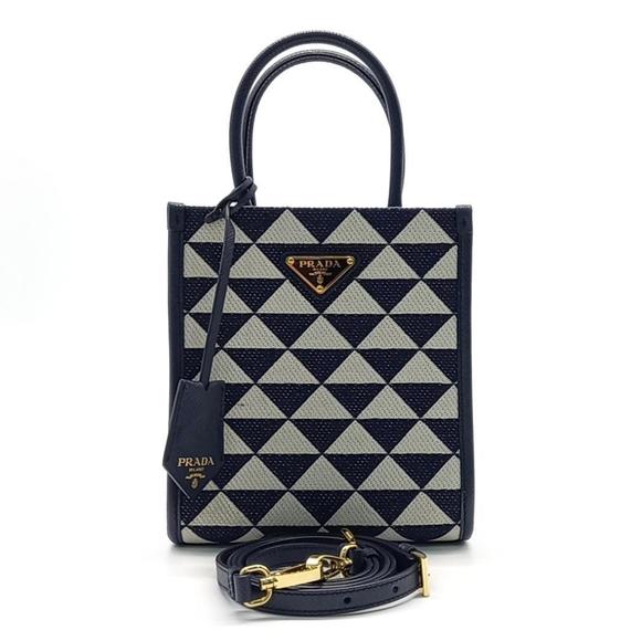 Prada | Bags | Prada Symbol Jacquard Mini Tote And Crossbody Bag Ba355 ...